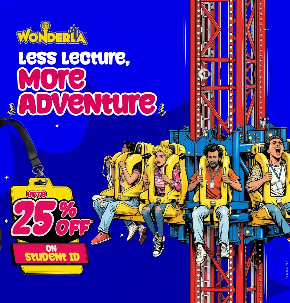 Student ID = 25% Off! | Wonderla